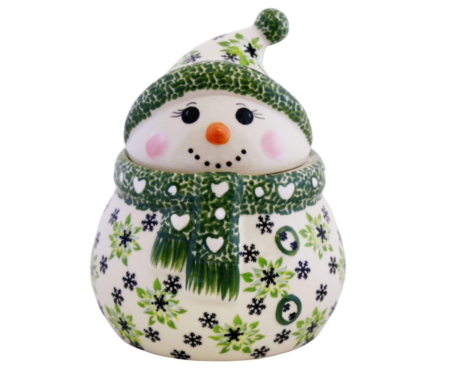 Large Unikat Snowman Canister – Pacific Polish Pottery